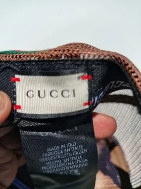 Gucci | Accessories | Gucci Trucker Hat Beige Brown Monogram Gg Plaque ...